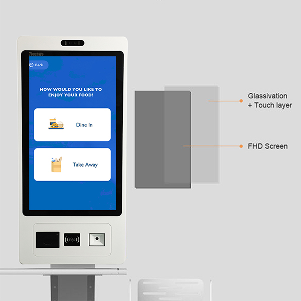 27 inch touchscreen kiosks self service wall mounted - TouchWo