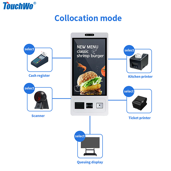 27 inch touchscreen kiosks self service wall mounted - TouchWo